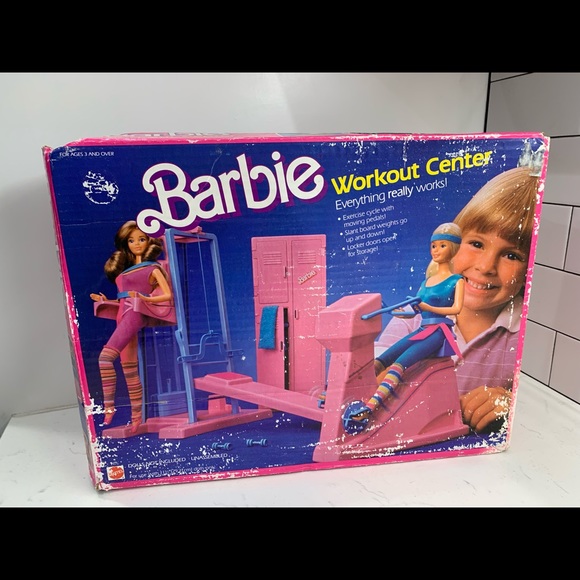 Mattel | Toys | Vintage 983 Barbie Workout Center With All Pieces Like ...